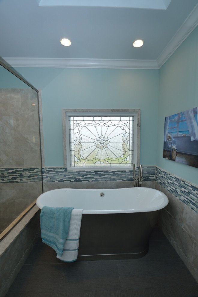 Simpsonville Mosaic-Wrap Around Bathroom Remodel - Transitional ...