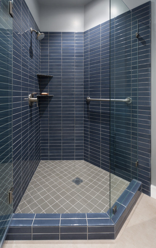 Slate Blue and Shale Shower - Transitional - Bathroom - San Francisco ...