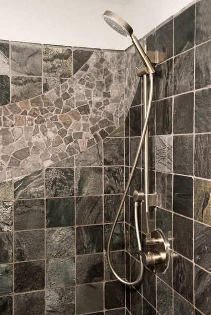 Slate Tile Shower - Transitional - Bathroom - San Francisco - by ...