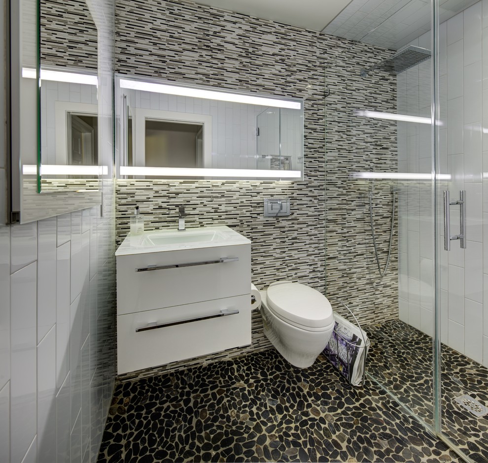 Small modern bathrooms (His & Hers) - Modern - Bathroom - New York - by ...