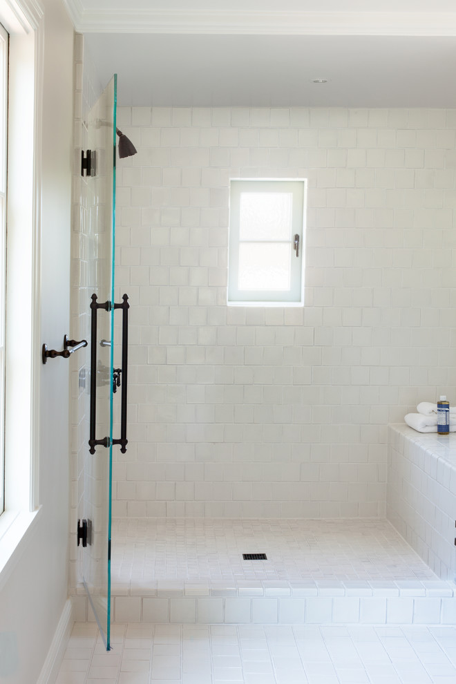 Square Tile Shower in Tusk. - Transitional - Bathroom - San Francisco ...