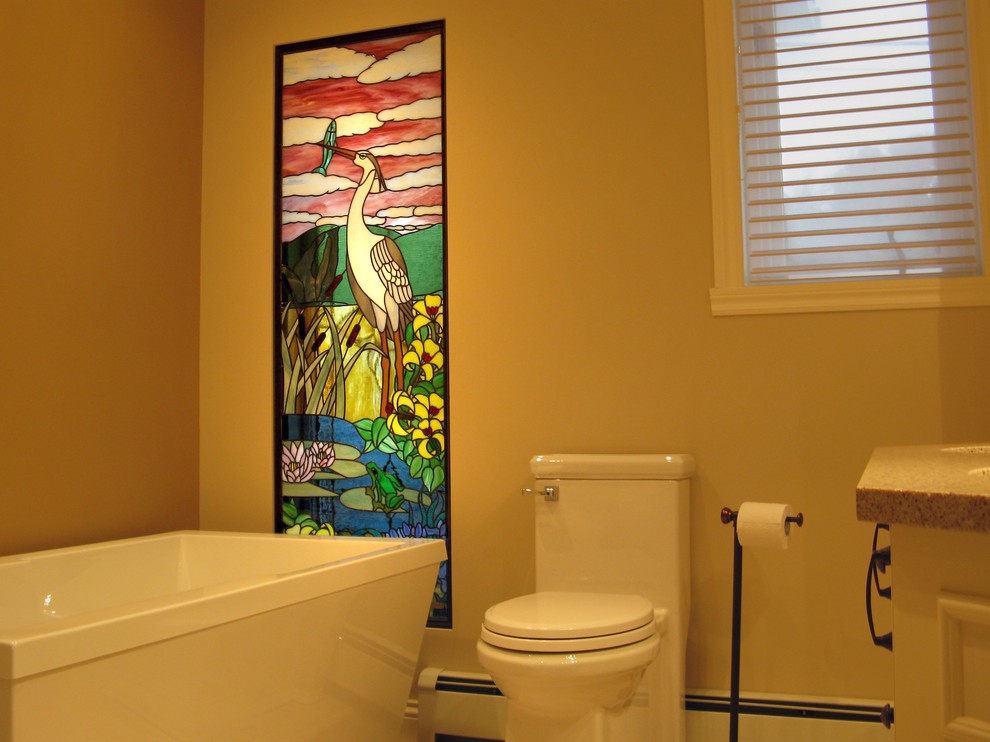 Stained glass window - Traditional - Bathroom - Montreal - by Atelier ...