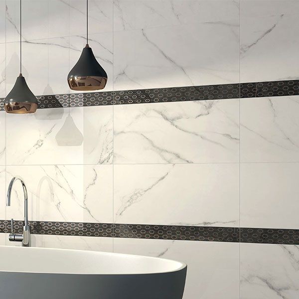 Statuario Royale 24x48 Floor Tile - Contemporary - Bathroom - Miami ...