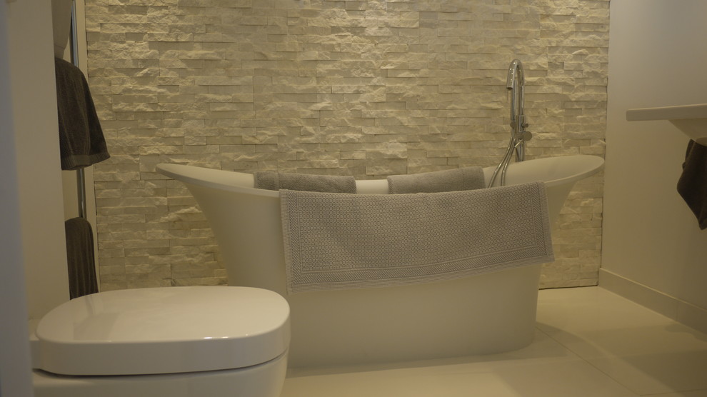 STONE CLADDING BATHROOM - Contemporary - Bathroom - London | Houzz