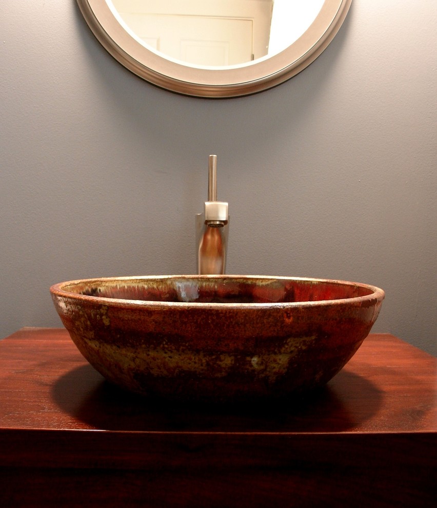 Stylized Utilitarian Powder Room - Traditional - Bathroom - Milwaukee ...