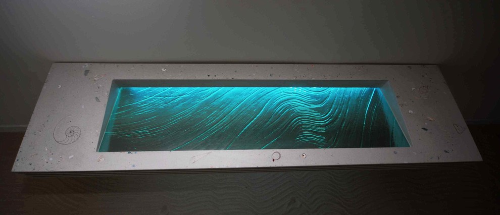 Surf Sink Floating Glass and Concrete Sink - Contemporary - Bathroom ...