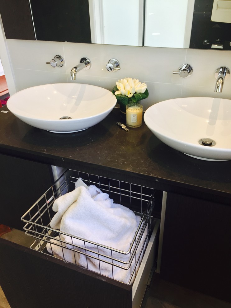 TANSEL Bathroom Pull Out Laundry Hamper - Modern - Bathroom - Sydney ...