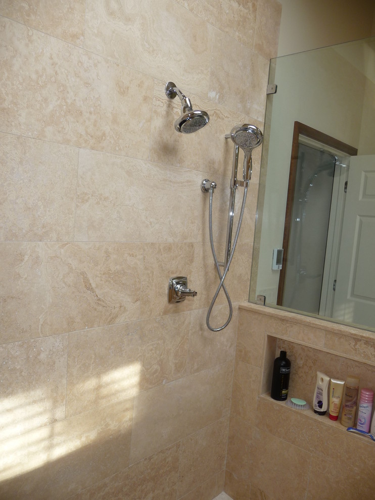Texture and Travertine - Modern - Bathroom - Philadelphia - by StoneMar ...