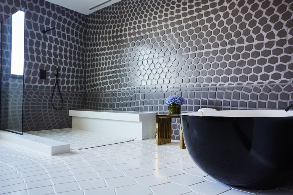The "Hive" wall panels - Bath - Modern - Bathroom - Los Angeles - by ...