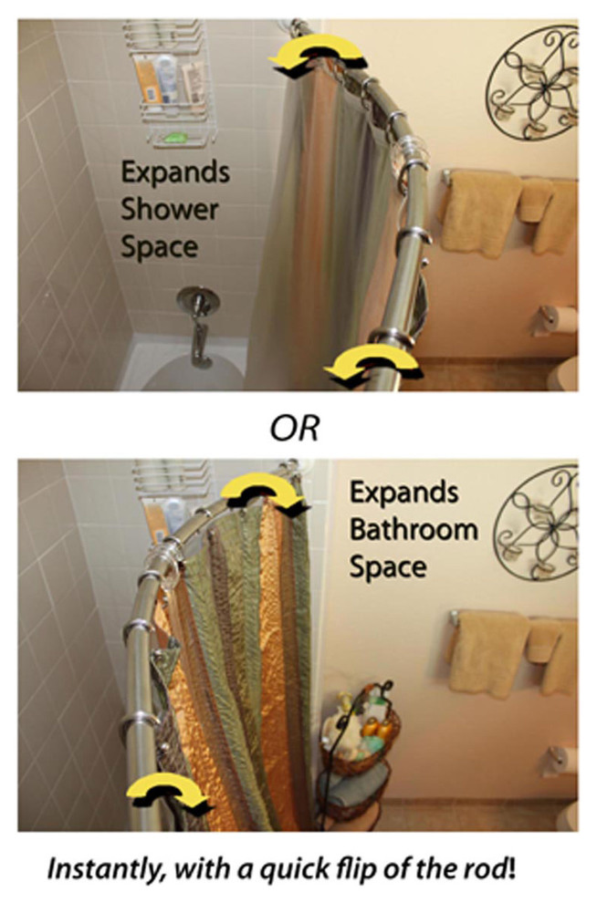 The Space Saving Power of the Rotator Rod - Traditional - Bathroom ...