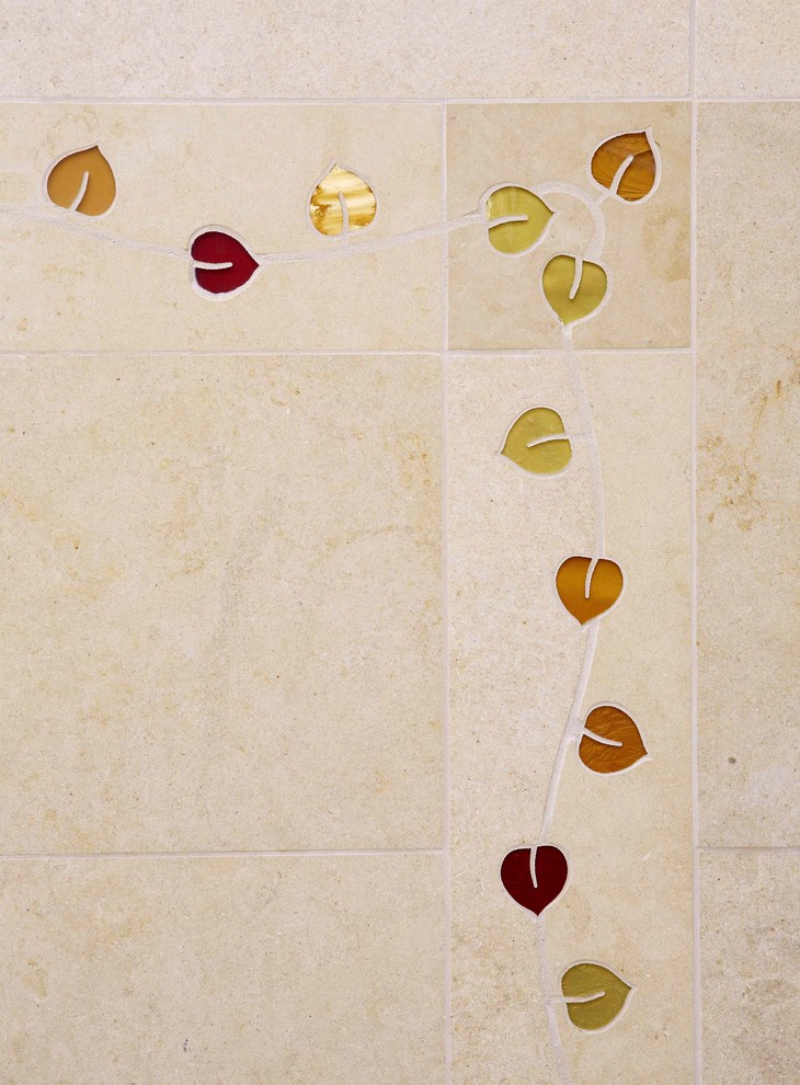 Tile with leaf pattern - Traditional - Bathroom - San Francisco - by ...