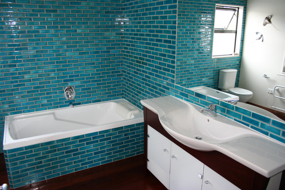 Tiled Bathroom - Beach Style - Bathroom - Auckland - by Middle Earth ...