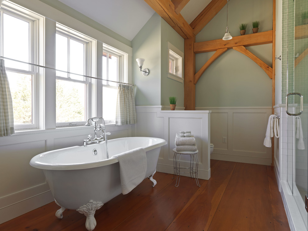 Timber Frame Ski Home - Rustic - Bathroom - Burlington - by Peregrine ...