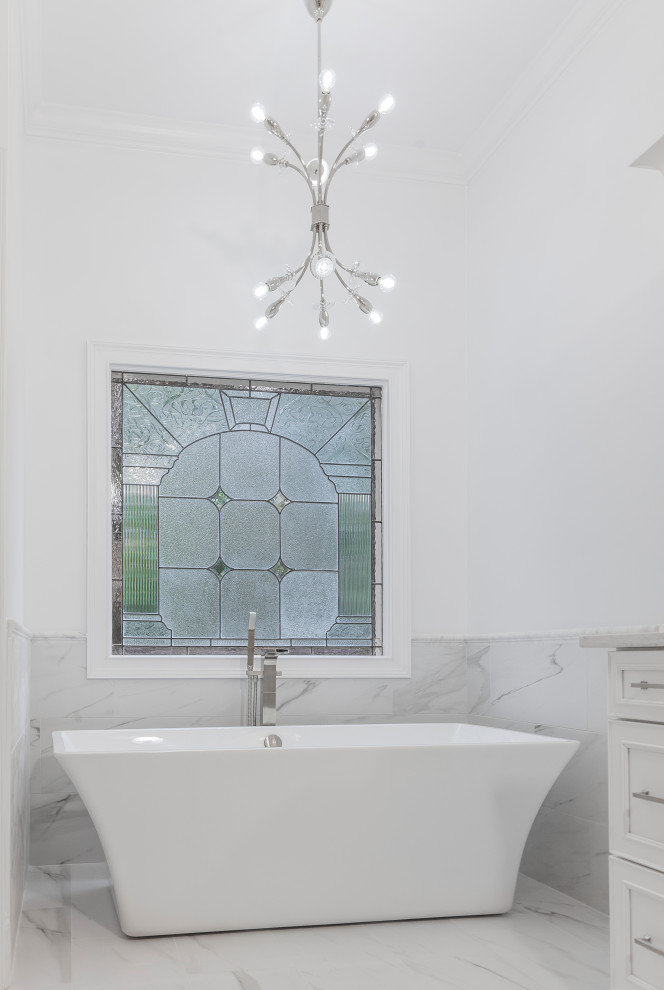 Timeless Marble Master Bathroom - Contemporary - Bathroom - Atlanta ...