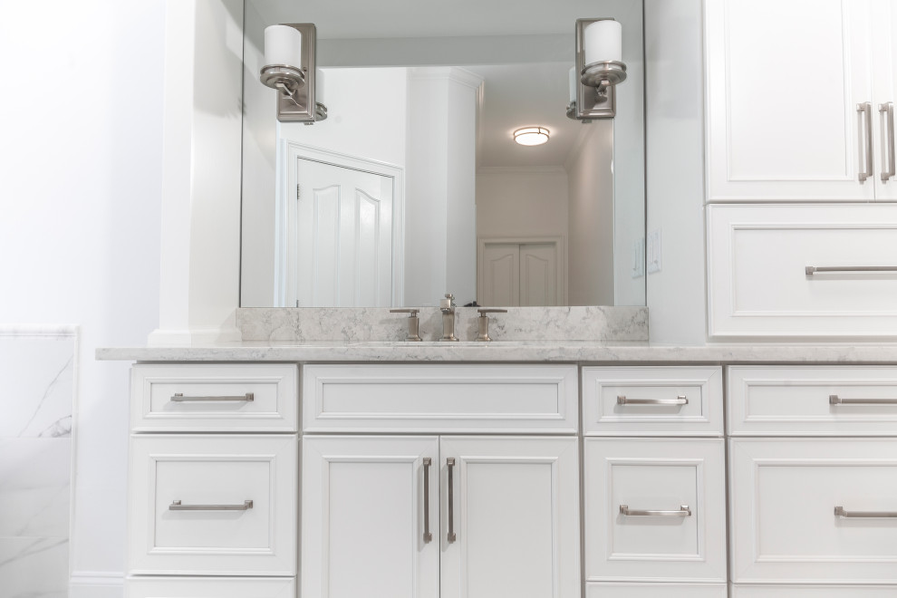 Timeless Marble Master Bathroom - Contemporary - Bathroom - Atlanta ...