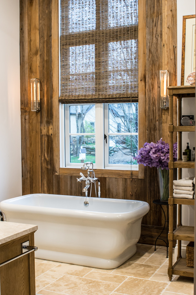 Town & Country Elegant Farmhouse Custom Home Build - Rustic - Bathroom ...