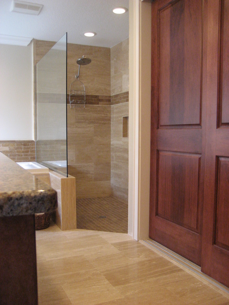 Travertine Bathroom - Contemporary - Bathroom - Tampa - by Domino ...