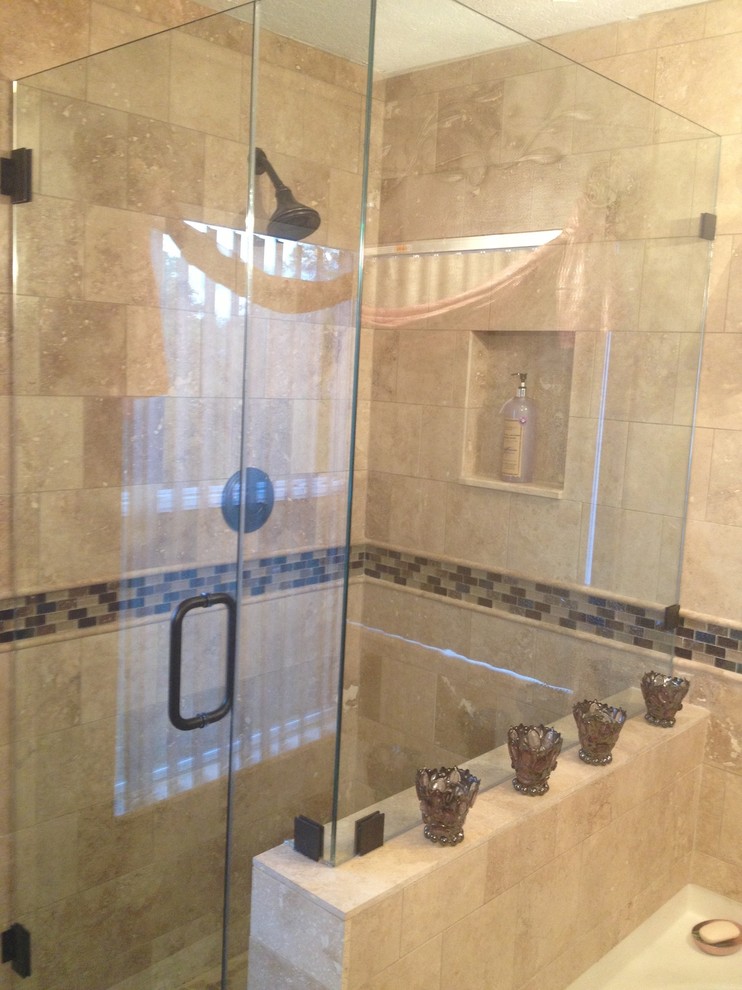 Travertine Bathroom Remodel - Traditional - Bathroom - Tampa - by MHS ...