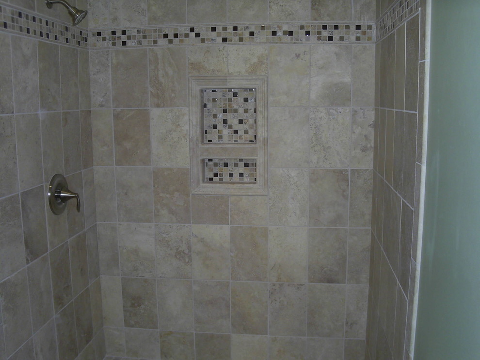 Travertine master bath - Bathroom - Detroit - by Maloney Tile & Marble ...
