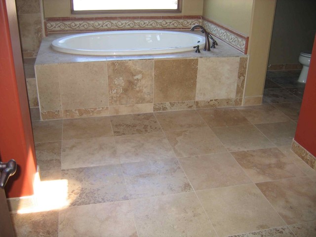 Travertine Master Bathroom - Traditional - Bathroom - Phoenix - by ...