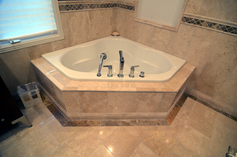Travertine Master Bathroom - Mediterranean - Bathroom - Milwaukee - by ...
