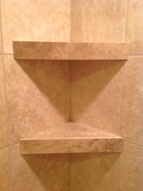 Travertine Shower Bench - Classique Chic - Salle de Bain - Autres ...