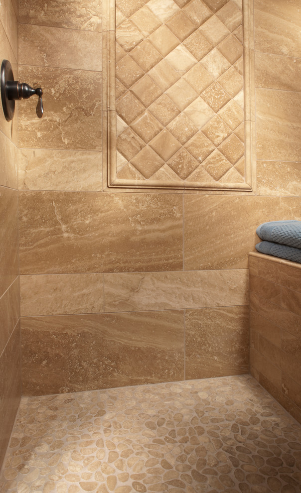 Travertine Shower - Traditional - Bathroom - Atlanta - by Floor & Decor ...