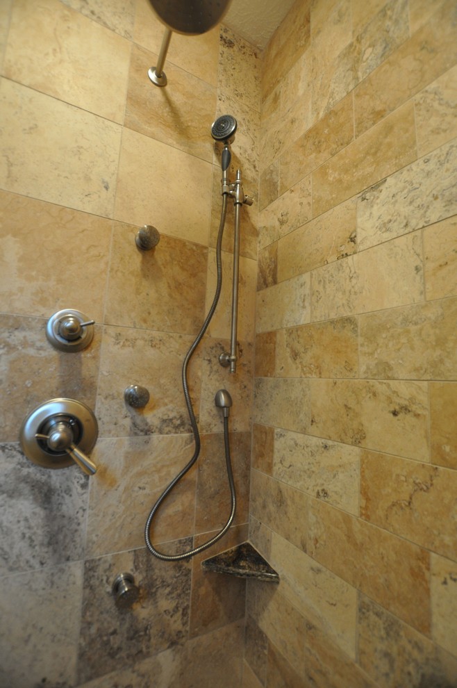 Tuscan Wave Stone Shower - Eclectic - Bathroom - Indianapolis - by User ...