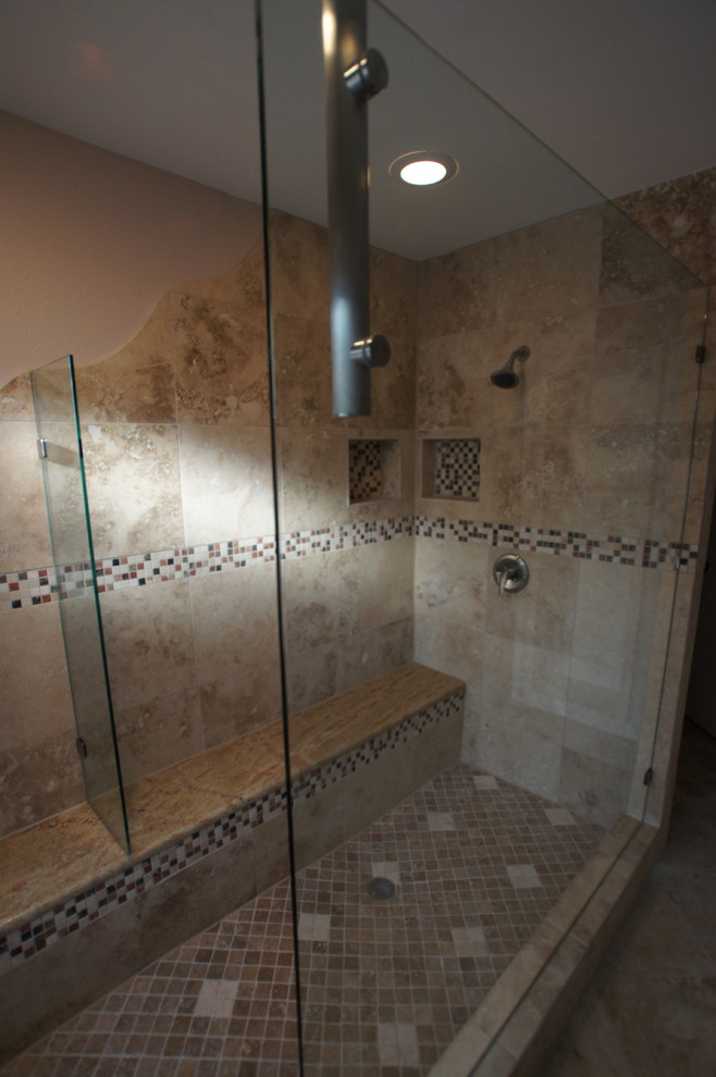 Unique walk-in shower in Plano - Traditional - Bathroom - Dallas - by ...