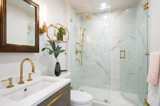 Upper East Side Mid-Century Modern Design - Midcentury - Bathroom - New ...