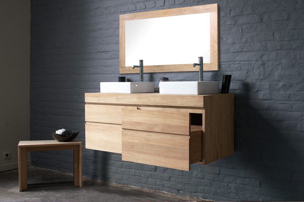 URBAN by Line Art Teak Double Vanity - Contemporary - Bathroom - Miami ...