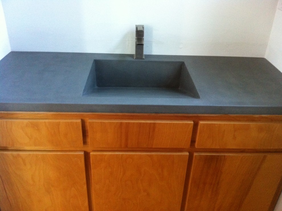 Vanity w/ integrated ramp sink - Traditional - Bathroom - Charleston ...