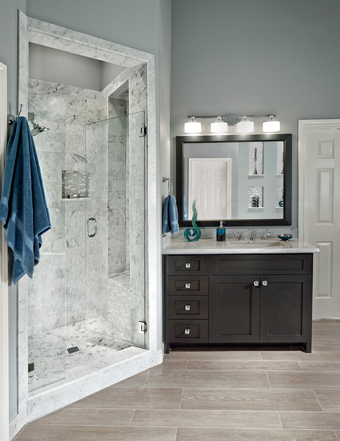 Walk In Shower Transitional Bathroom Dallas By Usi Design