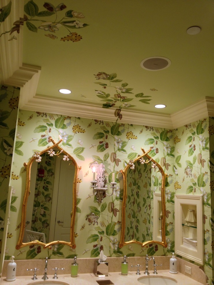 Wallpaper Installation Lost Tree Country Club - Bathroom - Miami - by ...