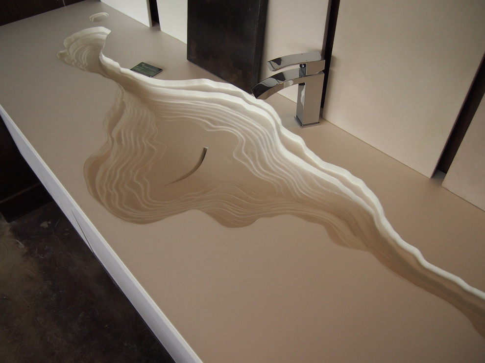 Water Splash Concrete Sink - Contemporary - Bathroom - Edmonton - by ...