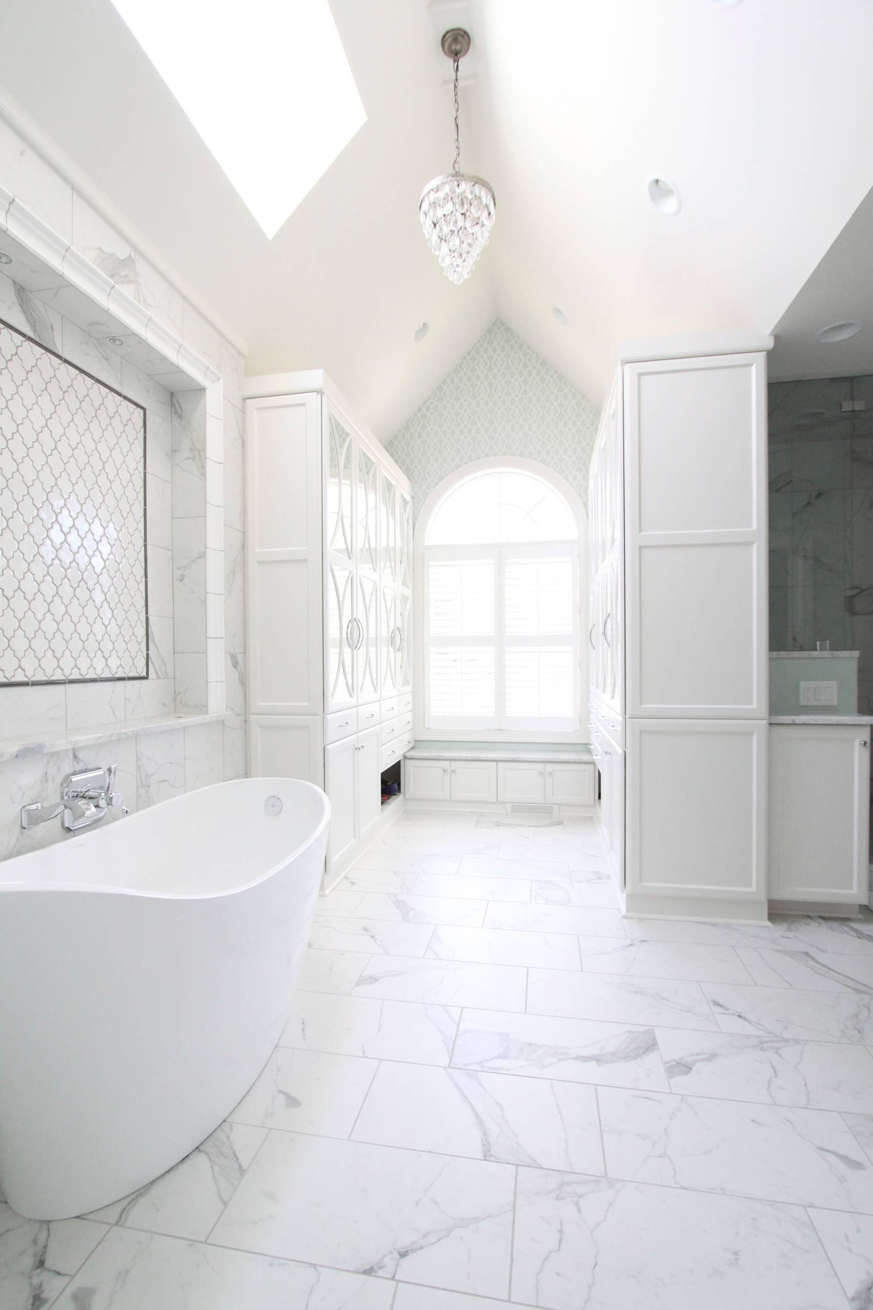 White Ceramic Tile Floor
