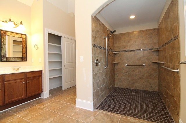 Wheel Universal Design Shower in Traditional Home - Traditional ...