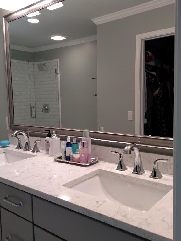 White Bathroom Remodel - Transitional - Bathroom - Atlanta - by J. N ...