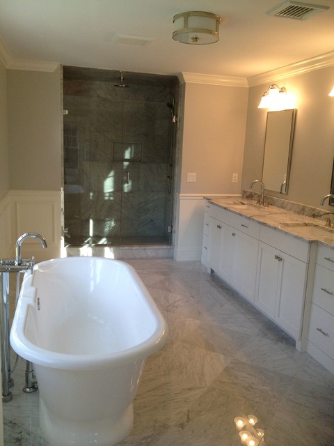 White Carrara Master Bathroom - Classique Chic - Salle de Bain - Boston - par Absolute Granite ...