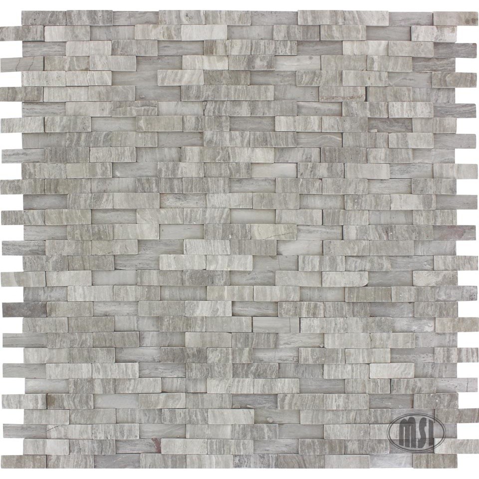 White Oak Split Face Mosaics - Bathroom - Orange County - by MSI | Houzz