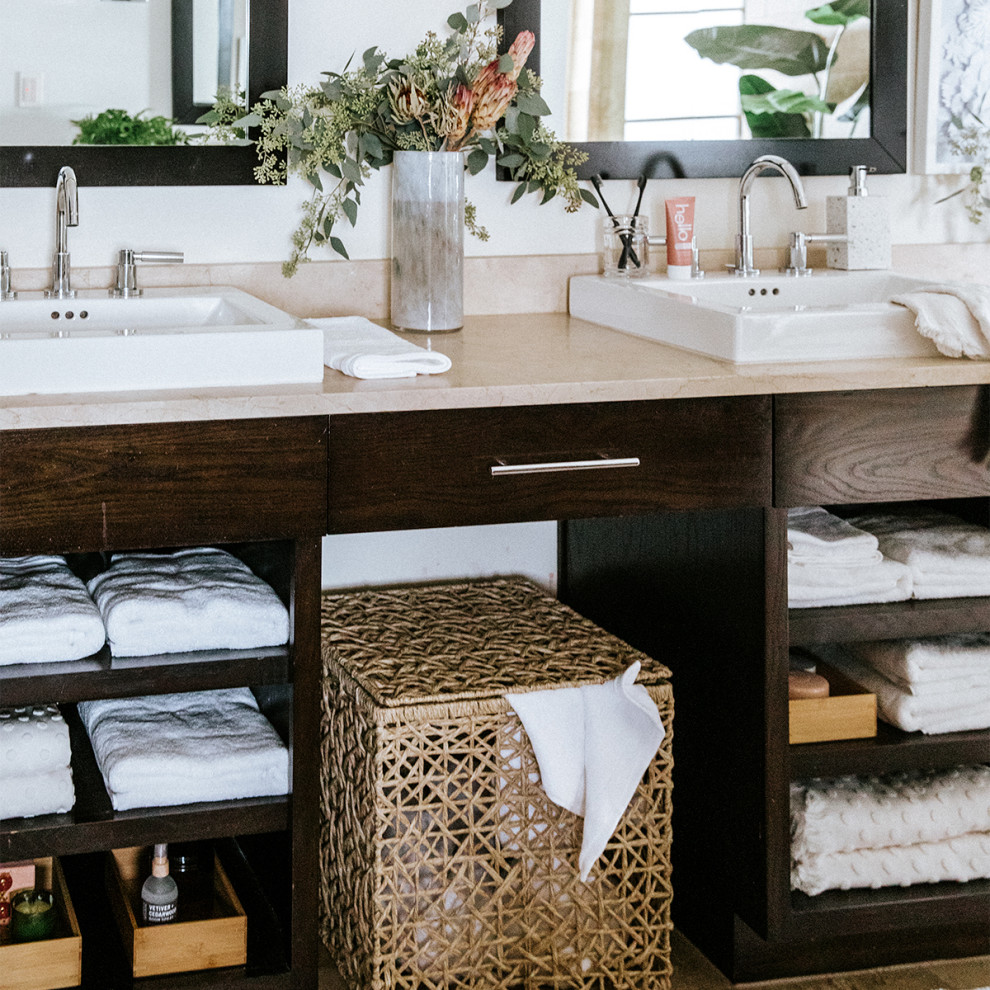 White Spa Vanity Bathroom Collection Styled by Camille Styles - Modern ...