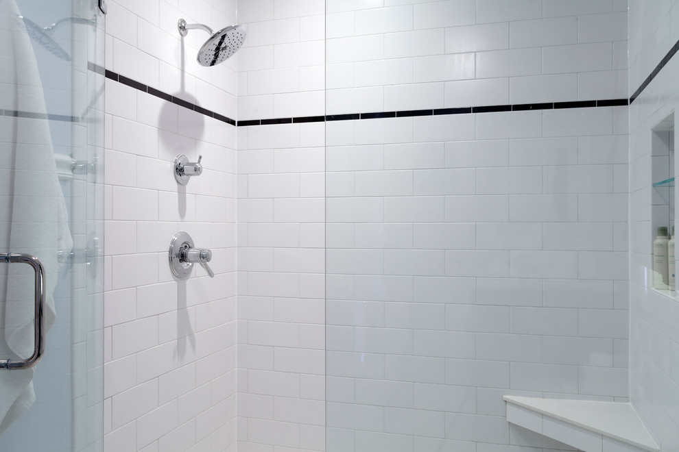 White Subway Shower - Eclectic - Bathroom - Los Angeles - by Reliance ...