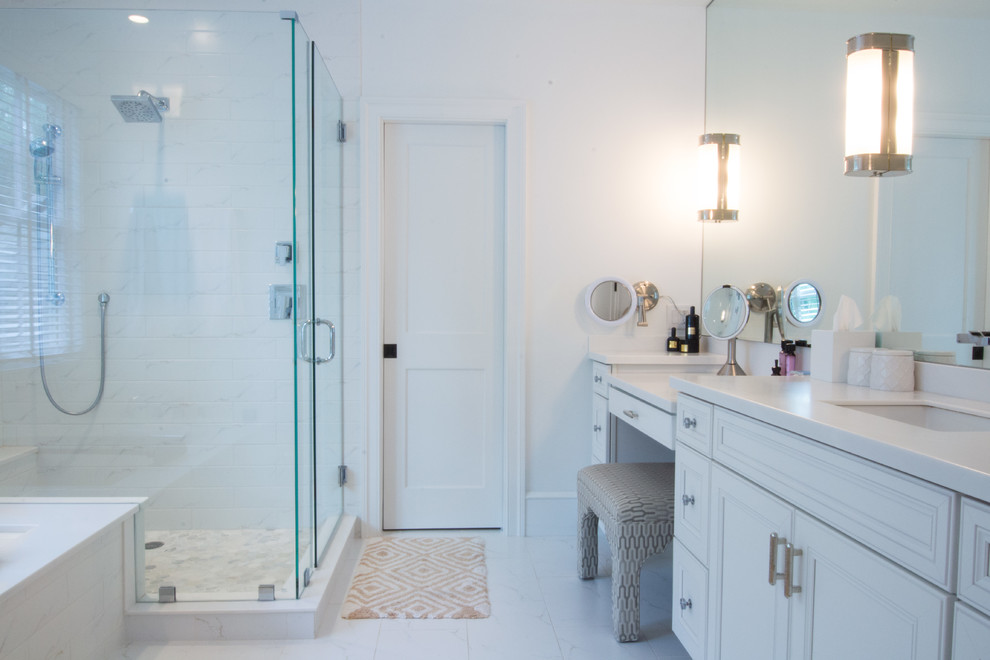 White Transitional Bath in Bryn Mawr - Transitional - Bathroom ...