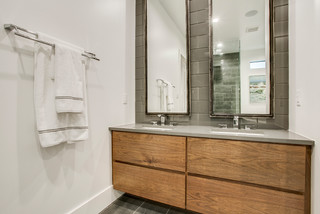 White Zen Quartz Bathroom Countertops - Modern - Bathroom - Dallas - by ...