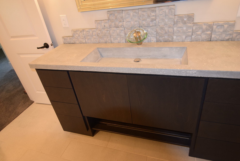 Willow House Reno- Concrete Countertop with Integrated Trough Sink in ...