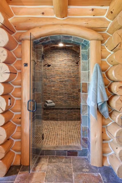 Wisconsin - Rustic Hunting Lodge Remodel - Rustic - Bathroom ...