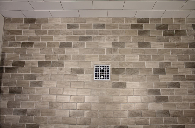 Wood Shower Floor Tile - Transitional - Bathroom - Philadelphia - by ...