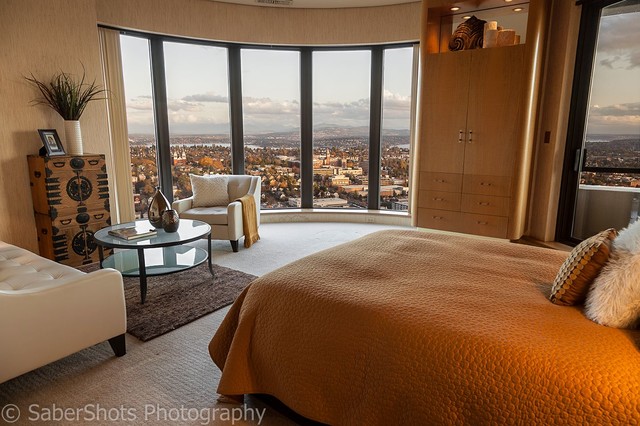 20120905 First Hill penthouse 360 degrees - Contemporain - Chambre - Seattle - par RD Interiors ...