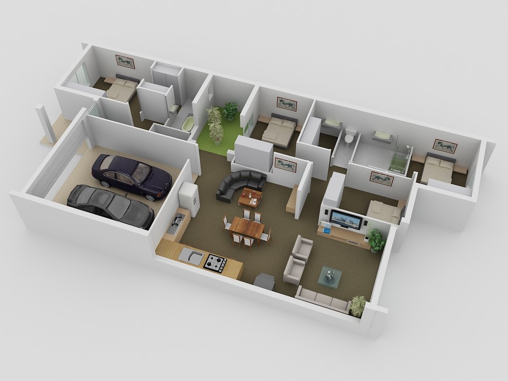 3D Floor Plan Design & Modeling Project Sample - Modern - Bedroom - Los ...