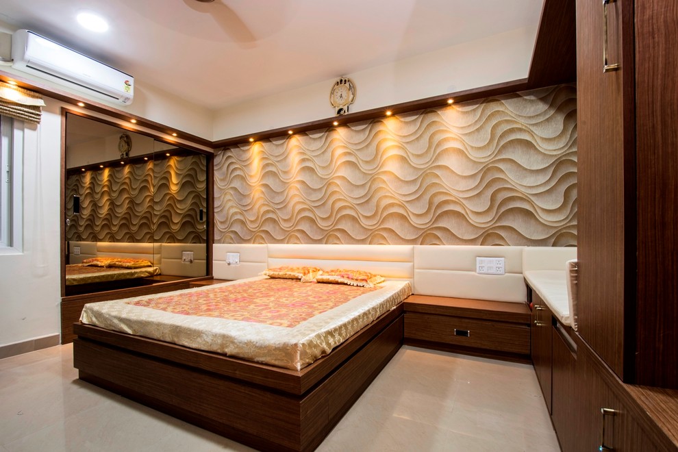 A CREATIVE AXIS PROJECT - Contemporain - Chambre - Bangalore - par CREATIVE AXIS INTERIORS PVT ...